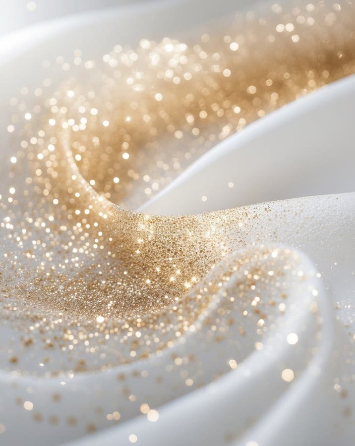 A Magical Blend of Gold and White Sparkles with a Smooth Gradient Stock ...