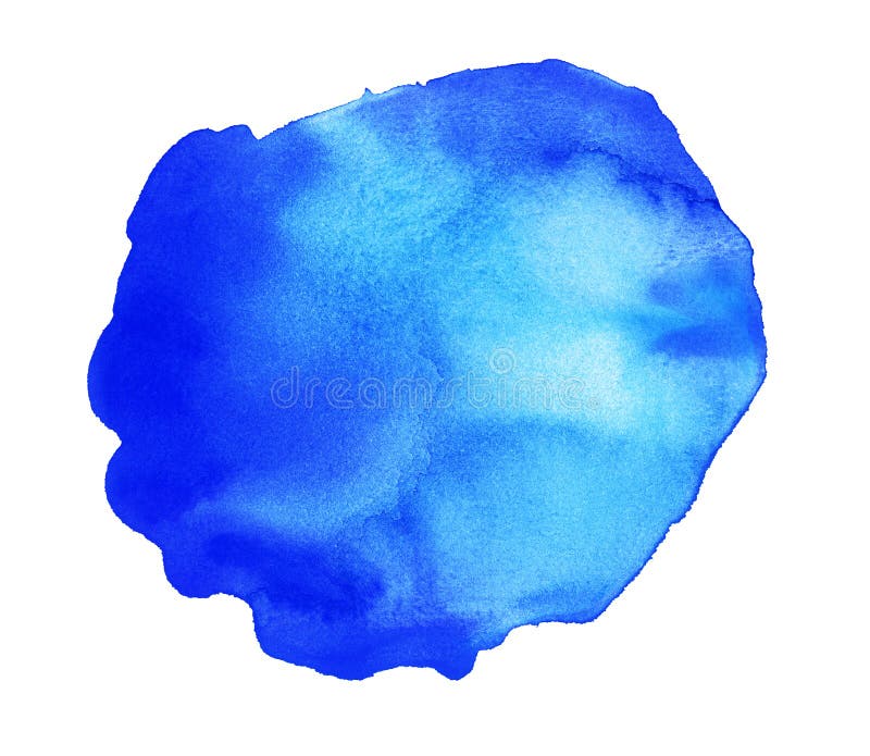 Magical Blob of Blue Watercolor Stock Illustration - Illustration of ...
