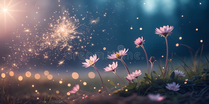 Magical Bokeh Light Particle Explosion with Dreamy Floating Sparkles ...
