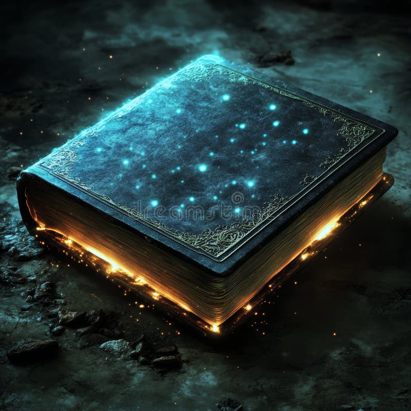 A Magical Book Illuminated by Stars, Unveiling Secrets of Ancient Knowledge and Wonder Stock ...