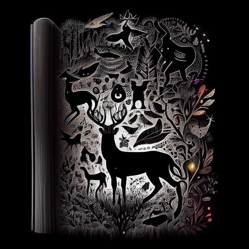 Magical Book, Illustrations of Mythical Creatures, Made with Generative ...
