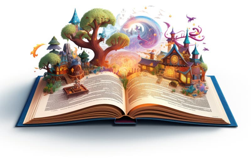 A Magical Book with Moving Illustrations and Mystical -Generative Ai ...