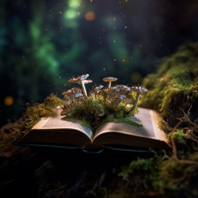 The Magical Book Super Macro Beautiful Fantasy Book Stock Illustration ...
