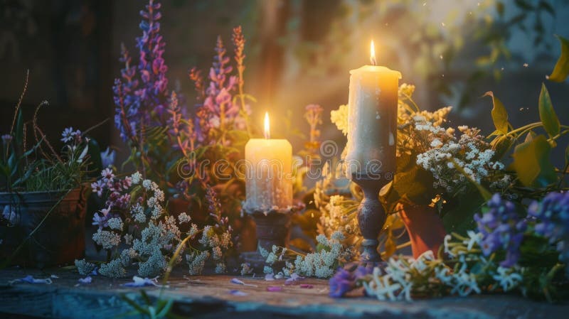 Magical Candle Rituals for Witchcraft Beginners Stock Image - Image of ...