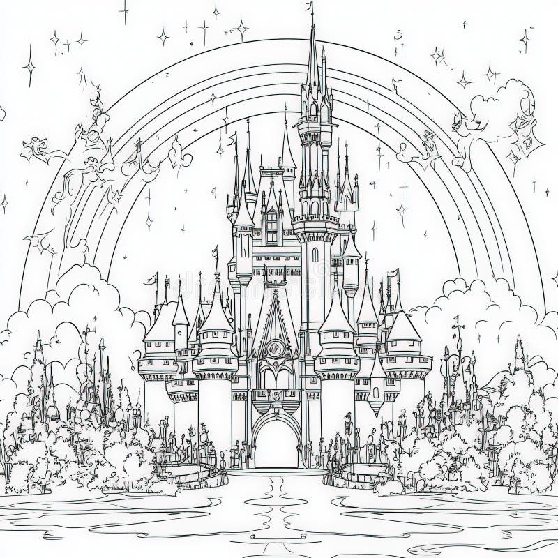 Black White Outline Kids Rainbow Stock Photos - Free & Royalty-Free ...