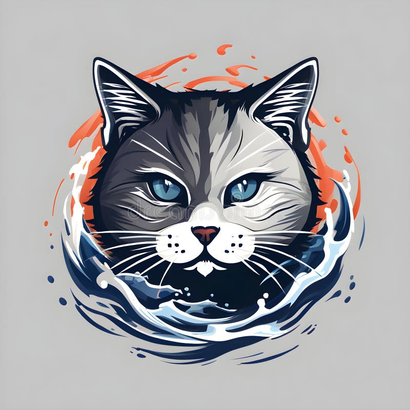 Magical Cat Logo stock illustration. Illustration of meow - 318840598