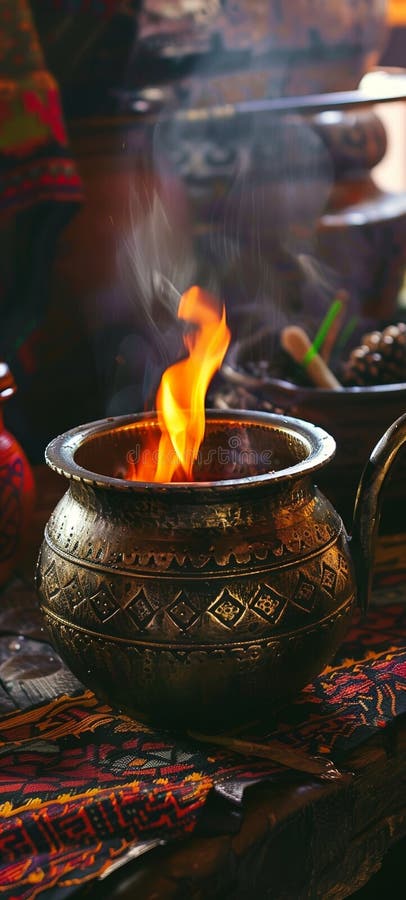 A Magical Cauldron that Brews Potions of Health Stock Illustration ...