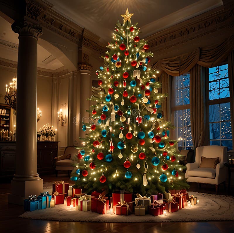 Magical Christmas Tree in the World Stock Image - Image of ideas ...