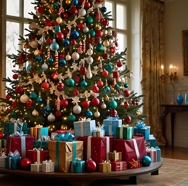 Magical Christmas Tree in the World Stock Image - Image of artificial ...