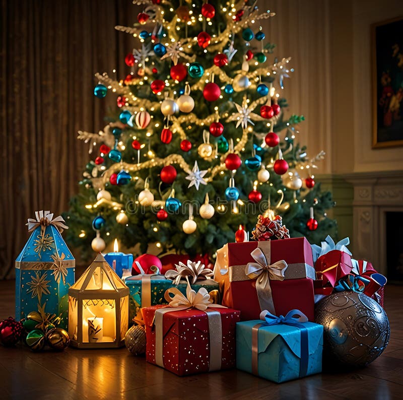 Magical Christmas Tree in the World Stock Image - Image of holiday ...