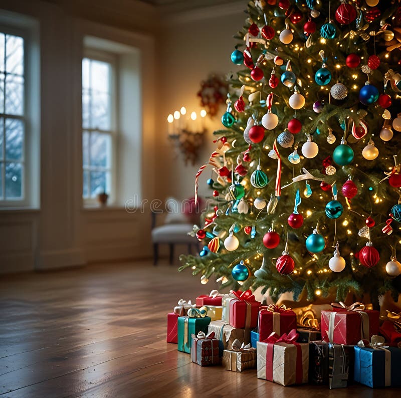 Magical Christmas Tree in the World Stock Image - Image of festive ...