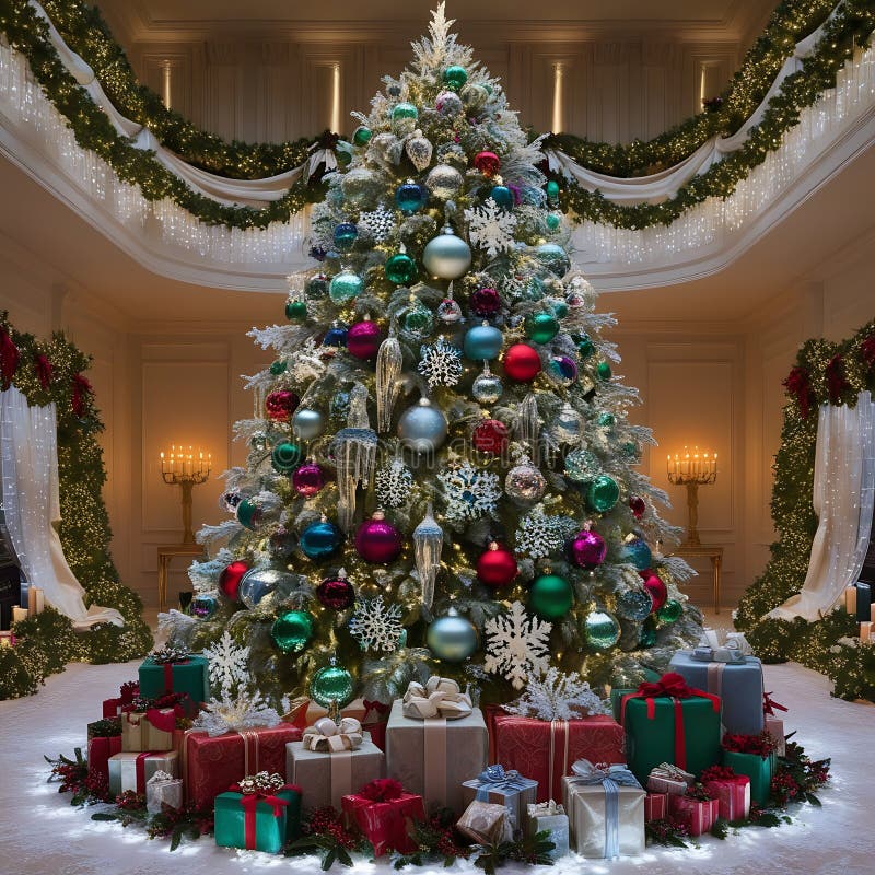 Magical Christmas Tree in the World Stock Photo - Image of season ...