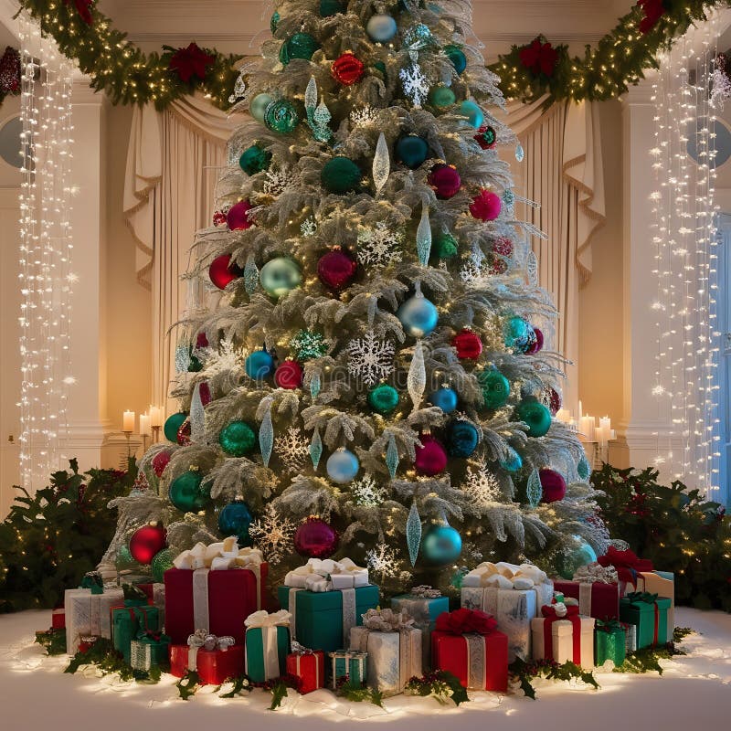 Magical Christmas Tree in the World Stock Photo - Image of decorating ...