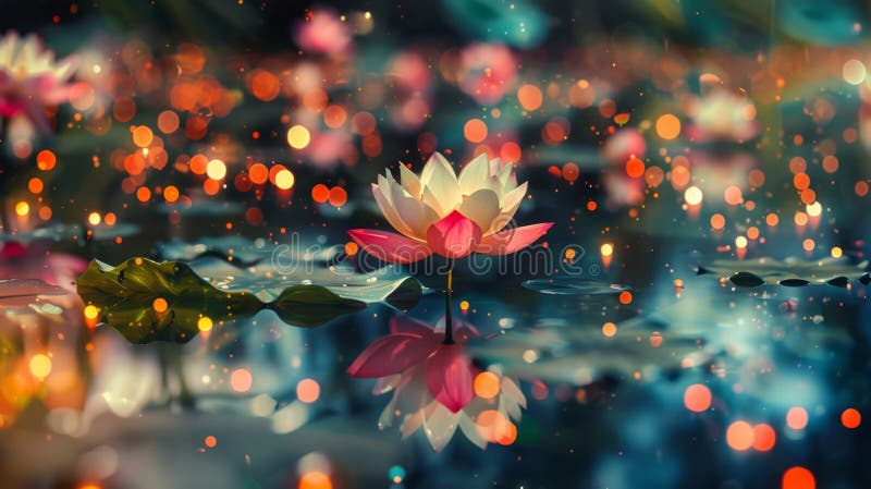 In a Magical Clash of Nature and Technology the Lotus Pond Transforms ...