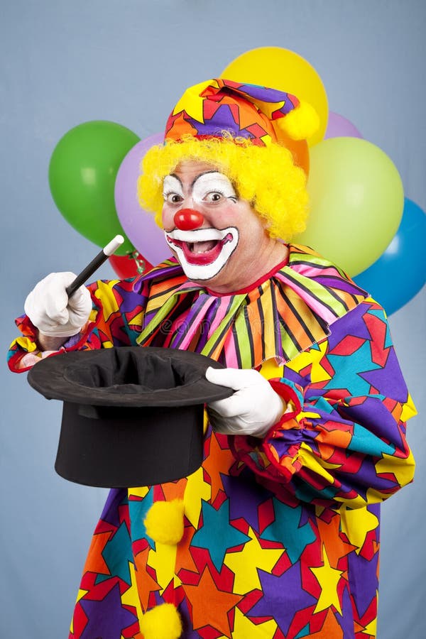 Funny Clown in Big Glasses stock photo. Image of entertainment - 14956082