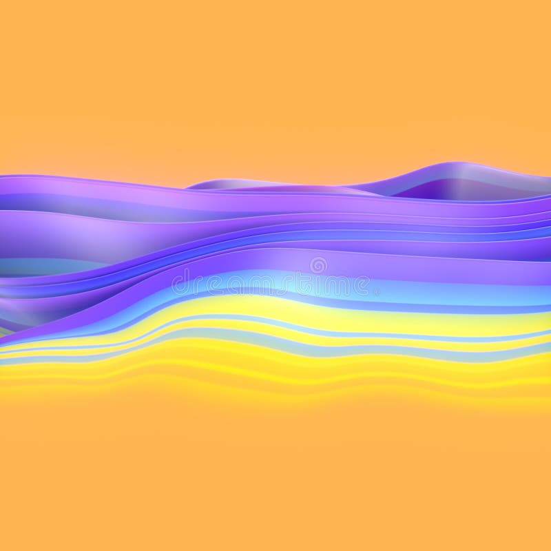 Magical Colored Fabric Waves in the Wind Abstract Digital Illustration ...