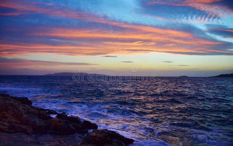 The Magical Colors of the Sunset Stock Image - Image of sublime, rays ...