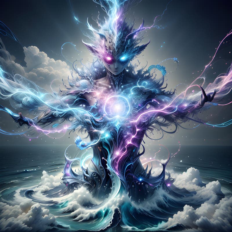 A Magical Creature Standing in the Magical Aura Stock Image - Image of ...