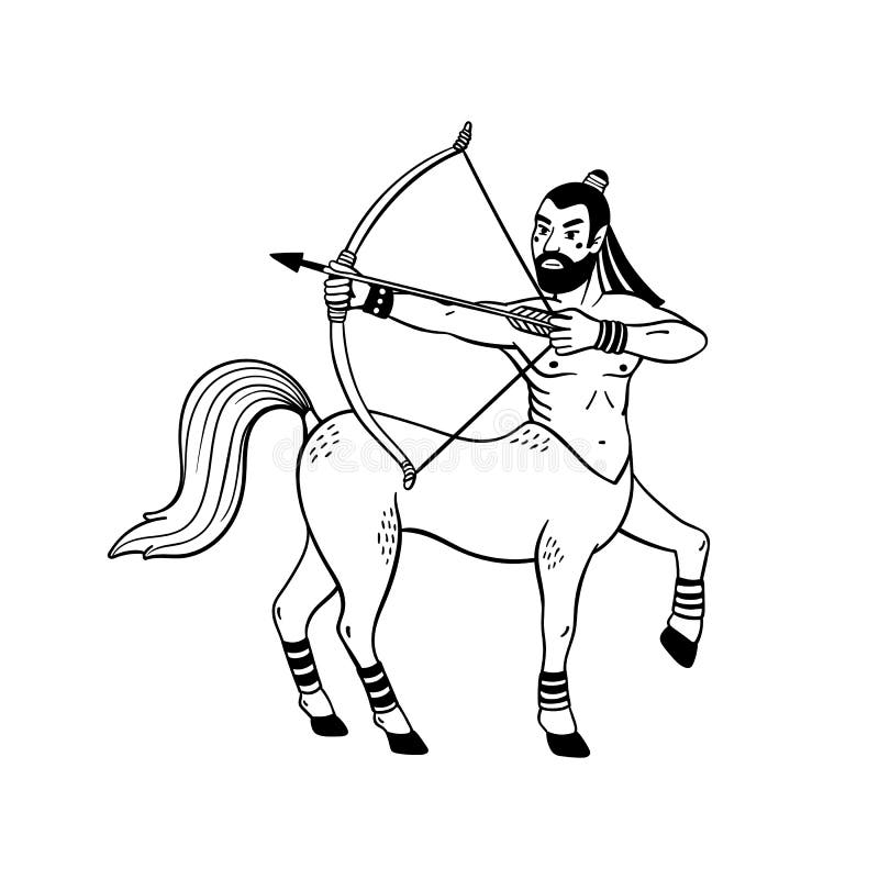 Centaur Coloring Page Stock Illustrations – 15 Centaur Coloring Page ...