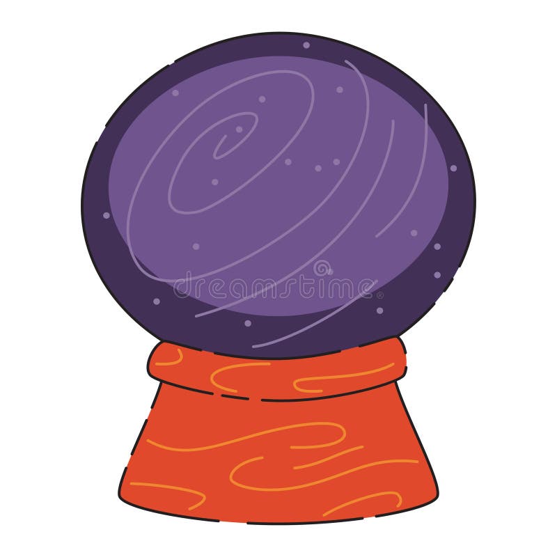 Magical Crystal Ball for Divination on a Wooden Stand an Item for ...