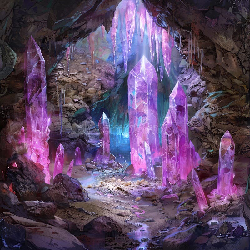 Magical Crystal Cave stock photo. Image of sparkle, landscape - 367047008