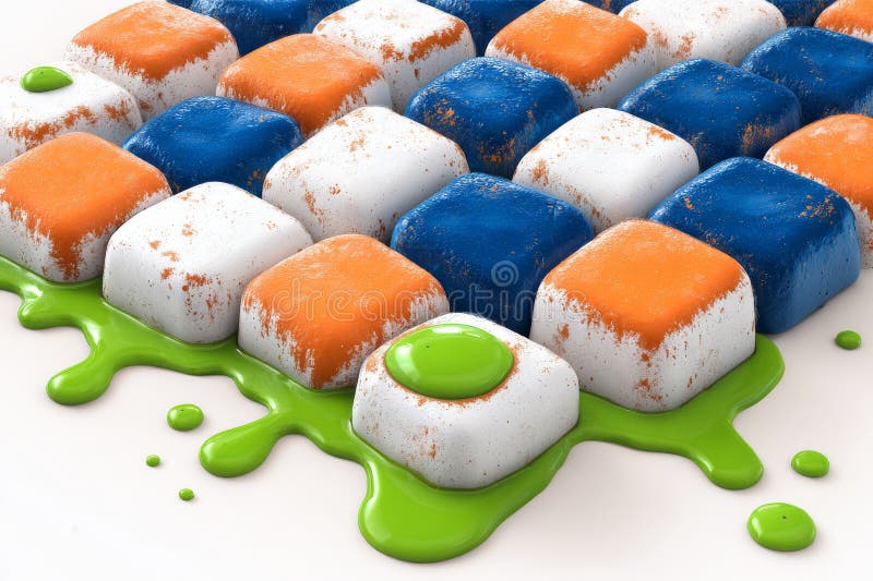 A Magical Cube, Filled with Bubbles of Green Liquid, is Situated on a ...