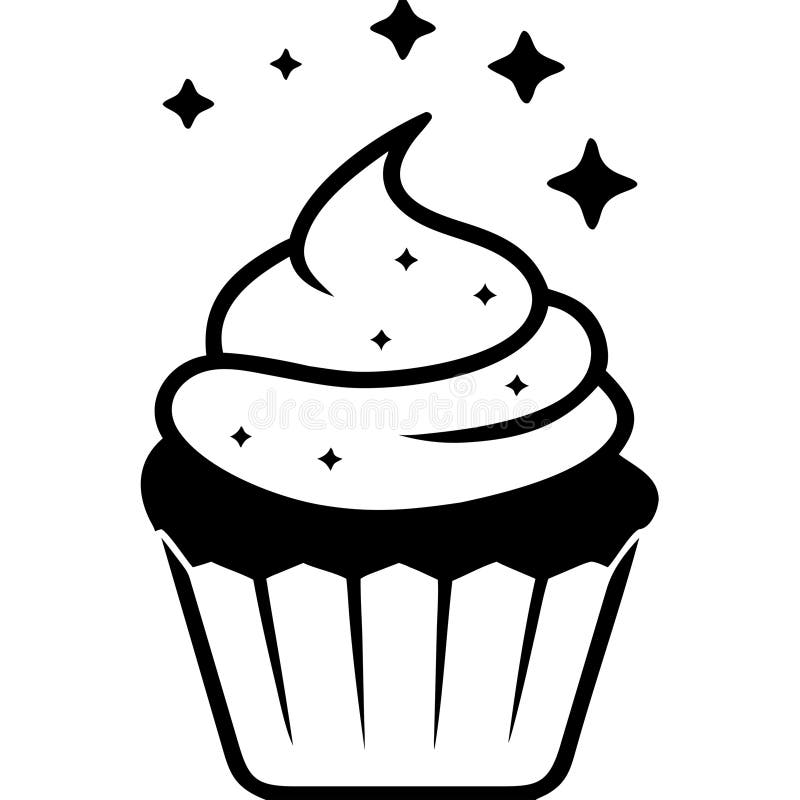 Magical Cupcake Vector Art Perfect for Bakery Branding and Creative ...