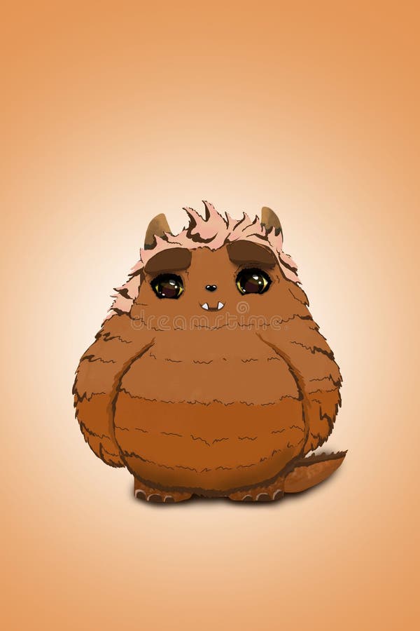 Magical, Cute, Fluffy, Plump Forest Spirit Stock Illustration ...