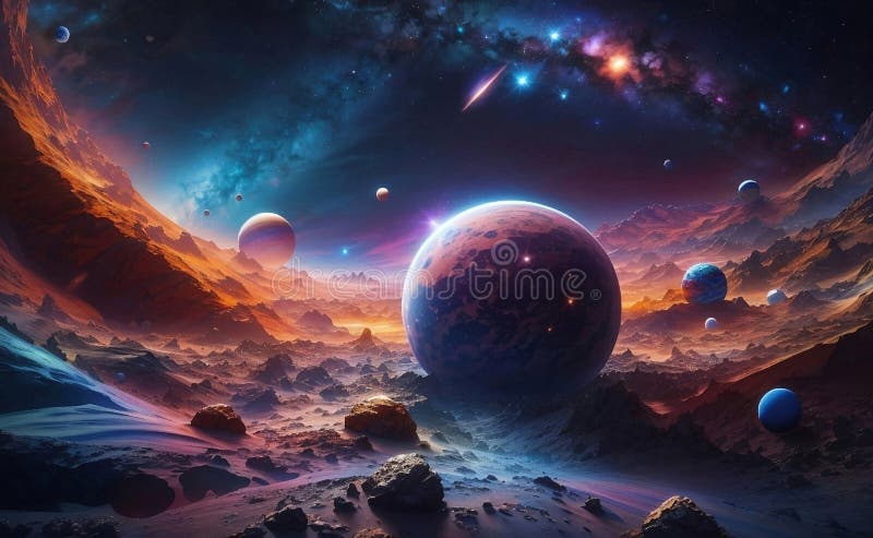 The Magical Dreamy Stars and Universe Stock Illustration - Illustration ...