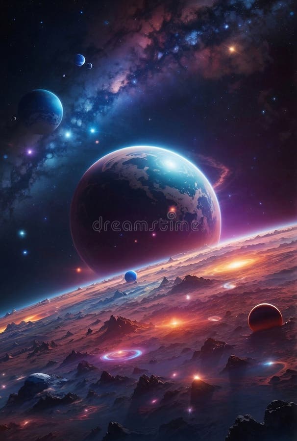 The Magical Dreamy Stars and Universe Stock Illustration - Illustration ...