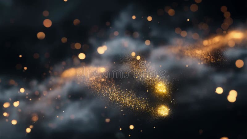 A Stunning Display of Light and Particles in the Night Sky Stock ...