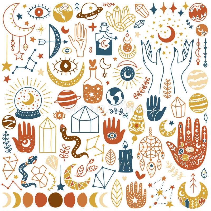 Mystic Line Drawing Items Stock Illustrations – 78 Mystic Line Drawing ...