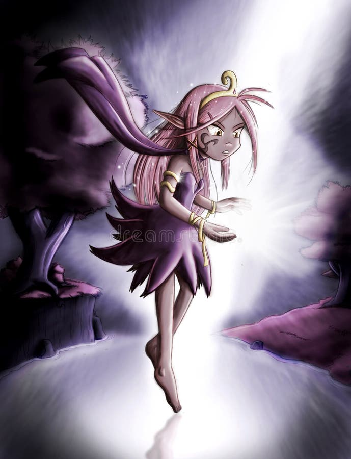 Magical elf stock illustration. Illustration of casting - 33614856