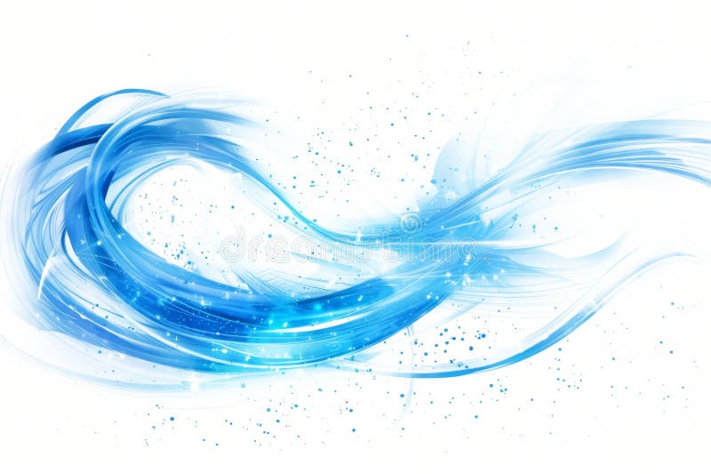 Magical Energy Effects, Blue Light Wizard Spell, on a White Background ...