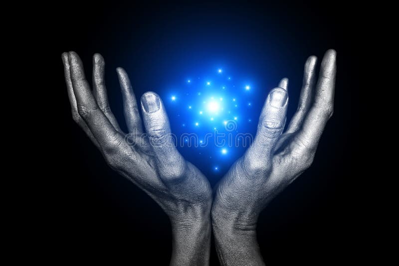 Light in Hands, Magic Energy Stock Photo - Image of inspiration ...