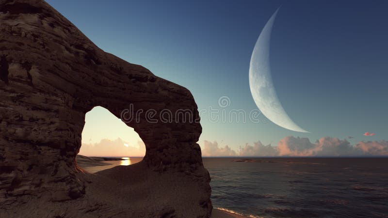 Magical evening on the sea stock photo. Image of cloud - 69527300