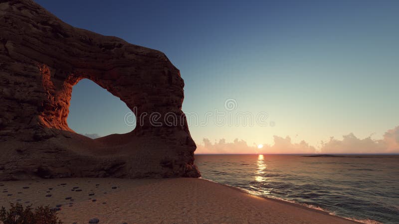 Magical evening on the sea stock photo. Image of color - 69527374