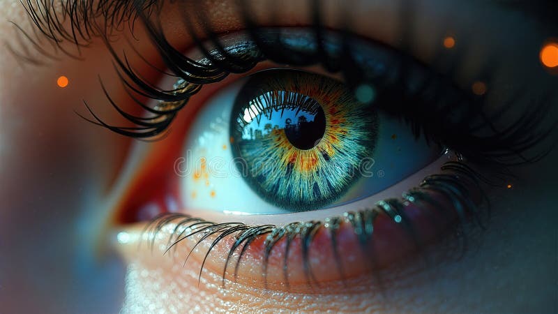 Magical Eye Macro Photography Stock Illustration - Illustration of blue ...