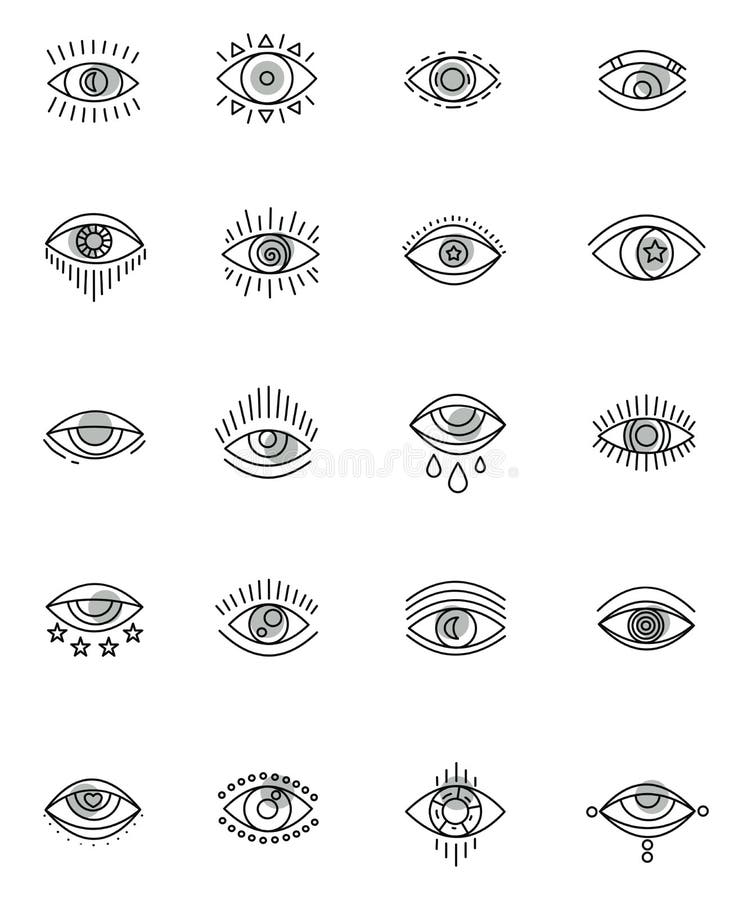 Magical eyes, icon stock vector. Illustration of icons - 258925869