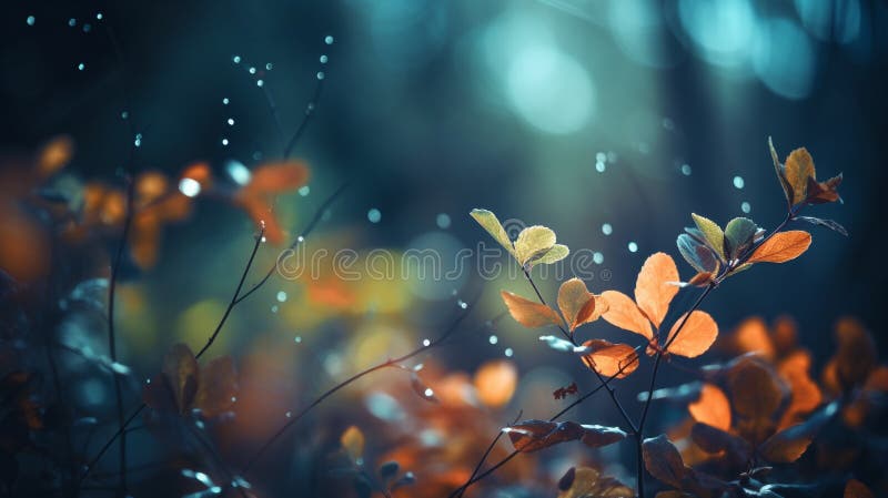 Fall Leaves Floating in the Air. AI Generated Stock Photo - Image of ...