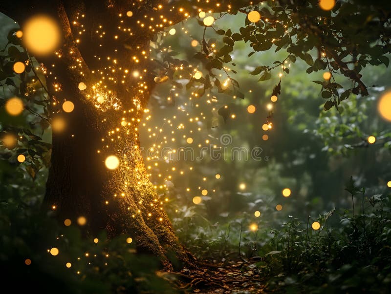 Magical Fantasy Fairy Tale Scenery Night in a Forest Stock Illustration ... Magical Fantasy Fairy Tale Scenery Night in a Forest Stock Illustration ...
