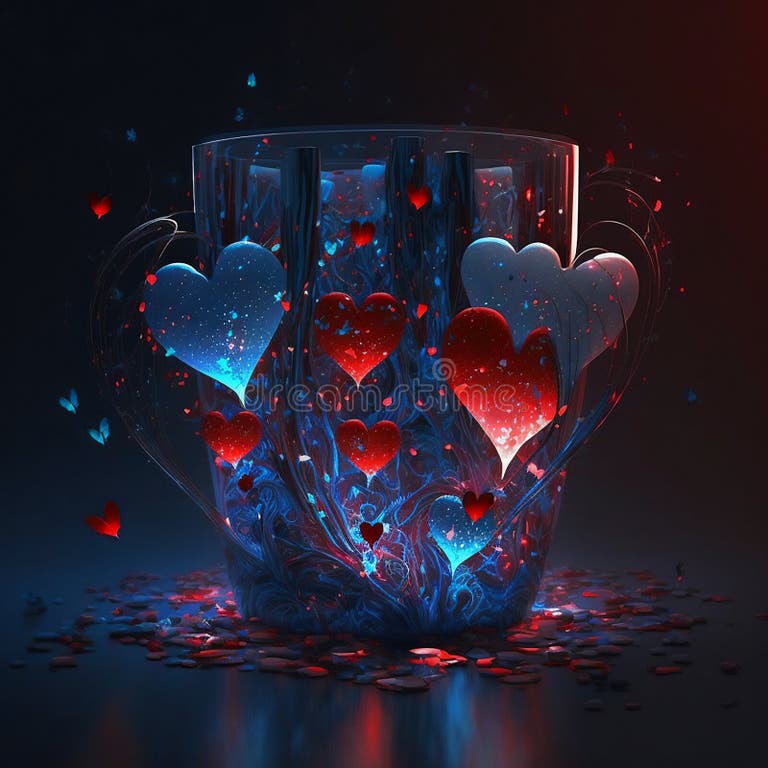 Magical Fantasy Lights in a Cup, Generative Ai Stock Illustration ...