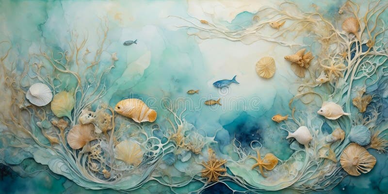 Magical Fantasy Under the Sea World Stock Image - Image of starfish ...