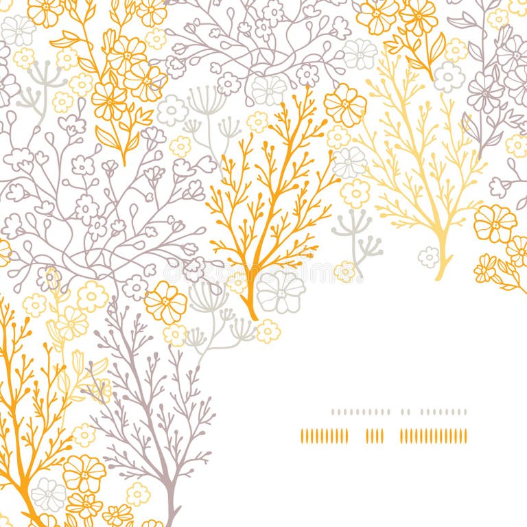 Magical Floral Corner Frame Pattern Background Stock Vector ...