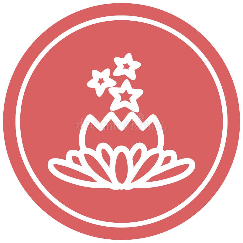 Magical Flower Circular Icon Stock Vector - Illustration of lotus ...