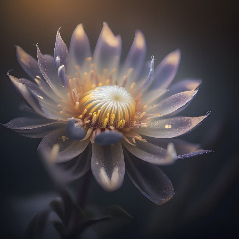 Magical Flower with Dreamy Background Stock Illustration - Illustration ...