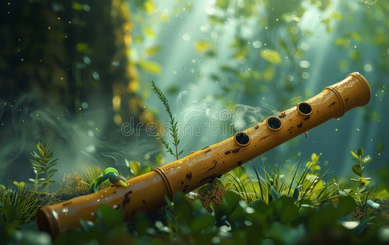A Magical Flute that Can Summon Creatures from the Forest Stock ...