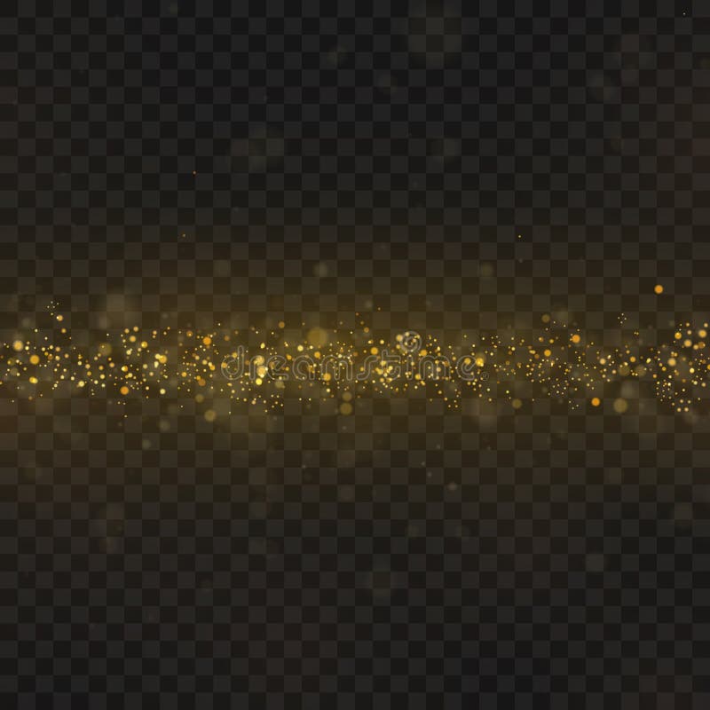 Magical Flying Gold Dust Stream and Sparkles Overlay Effect. Vector ...
