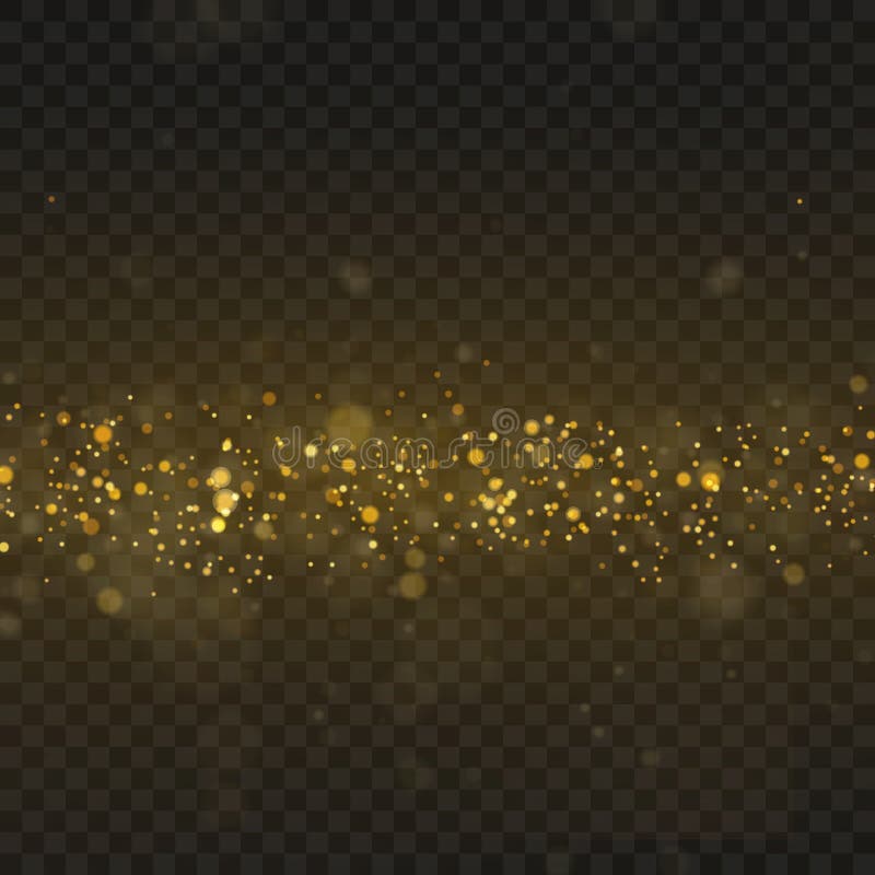 Magical Flying Gold Dust Stream and Sparkles Overlay Effect. Vector ...