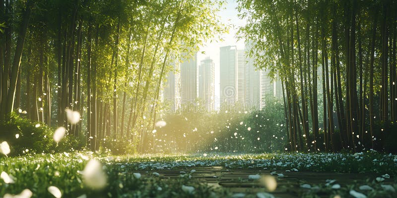 Magical Forest Enchanting Nature Background Stock Illustration ...